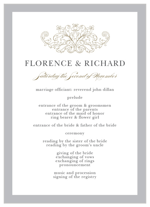 Vintage Damask Place Cards by Basic Invite