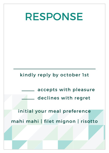 Chic Geometric Wedding Programs by Basic Invite