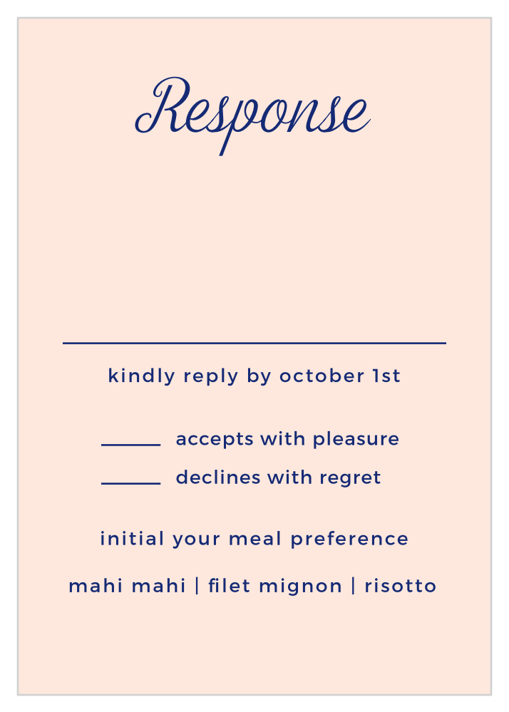 Diamond Monogram Response Cards by Basic Invite