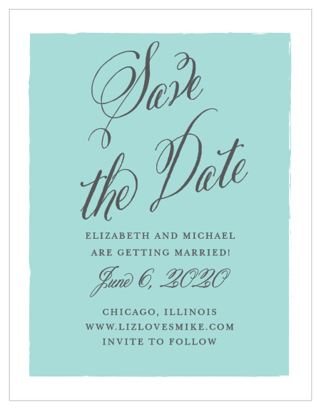 Calligraphy Script Clear Save the Date Cards by Basic Invite