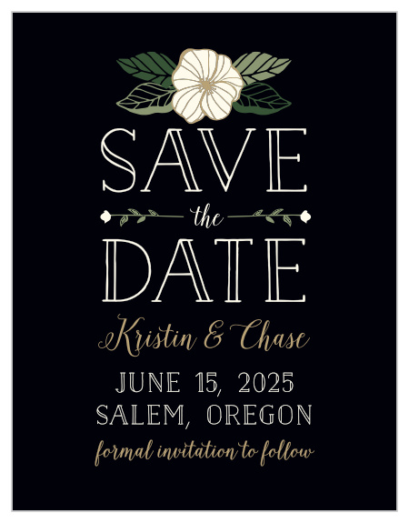 No Photo Save the Date Cards | Match Your Color & Style Free! - Basic ...