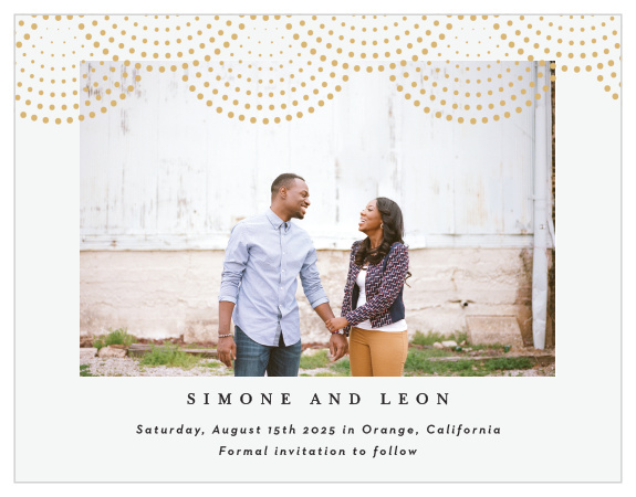 Dotted Devotion Wedding Belly Bands by Basic Invite