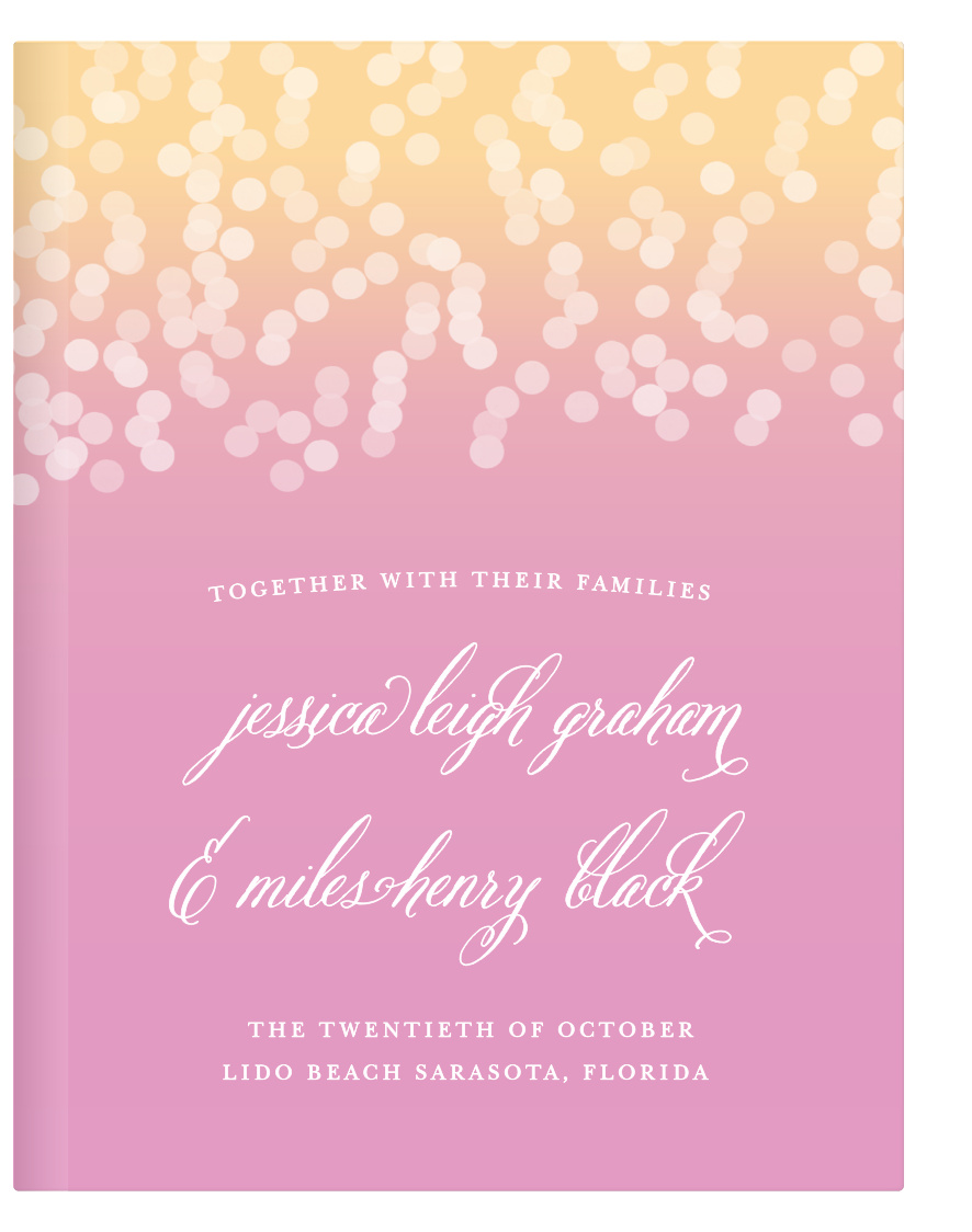 Confetti Ombre Wedding Programs by Basic Invite