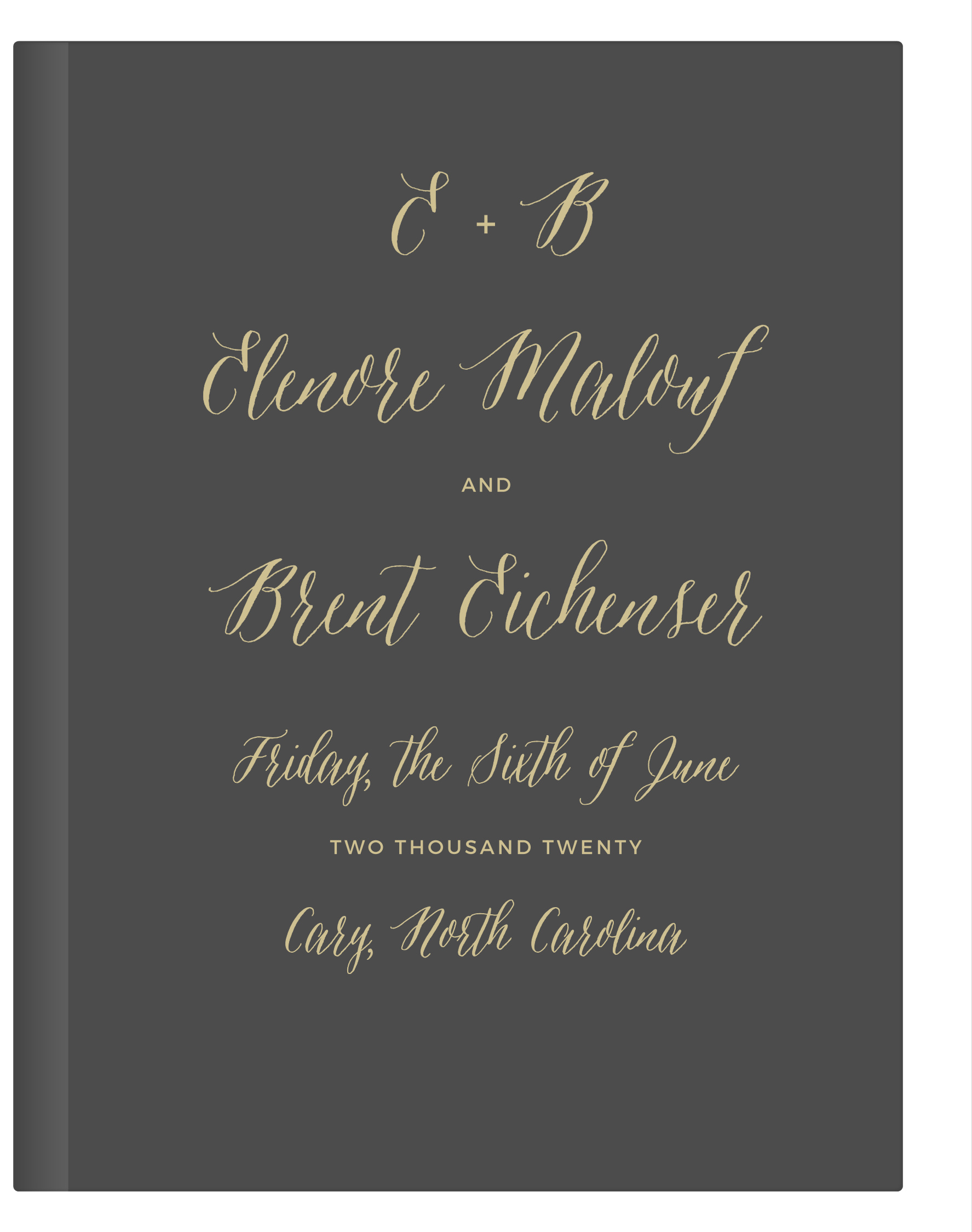 Rustic Script Guest Book