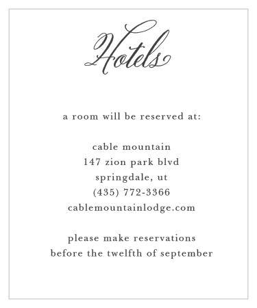 Timeless Script Wedding Invitations