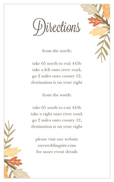 Falling Leaves Registry Cards by Basic Invite