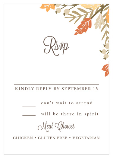 Falling Leaves Direction Cards by Basic Invite