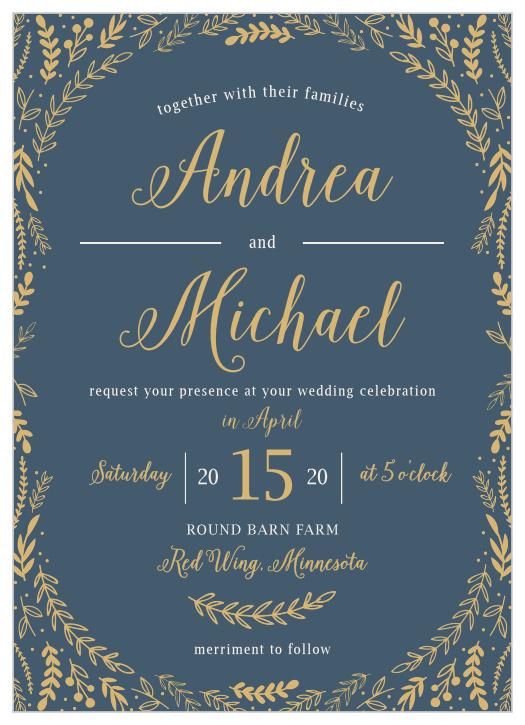 Foil Stamped Wedding Invitations | Rose Gold, Gold & Silver Foil