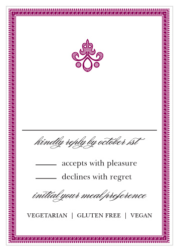Moroccan Frame Wedding Programs by Basic Invite
