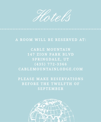 Customizable Wedding Accommodation Cards By Basic Invite