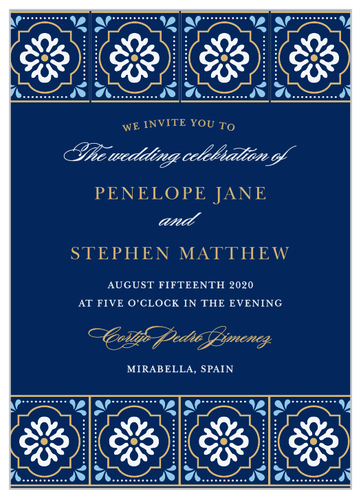 Mexican Wedding Invitations - Match Your Color & Style Free!