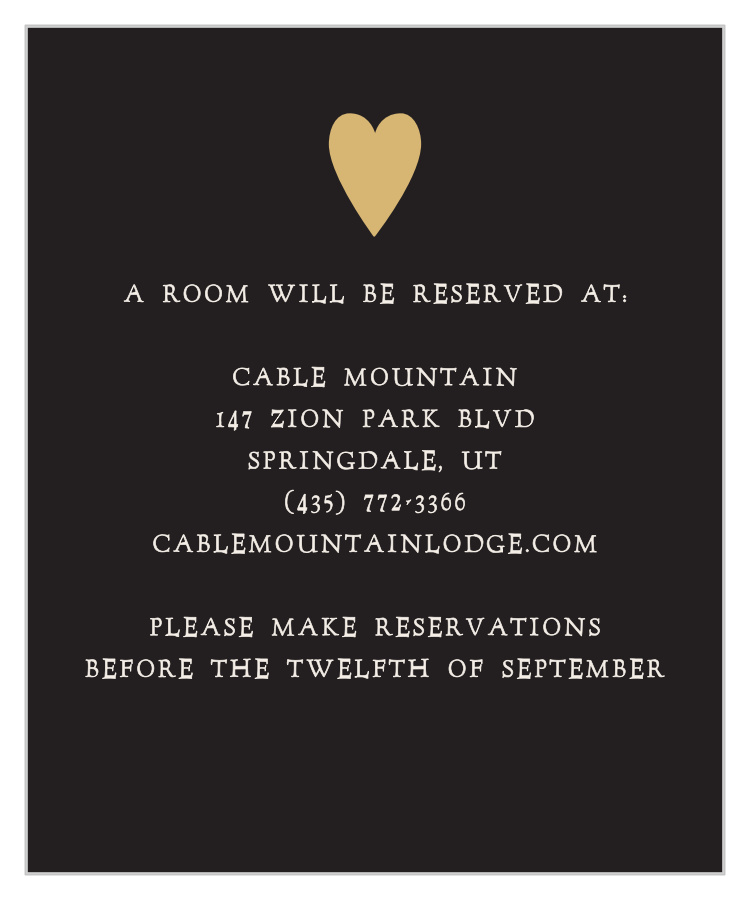 Lady Luck Foil Accommodation Cards by Basic Invite