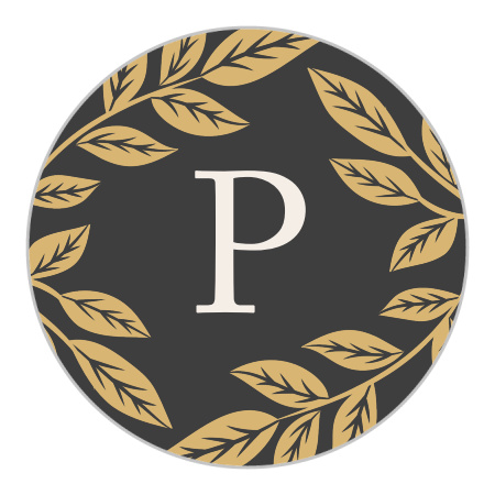 Lovely Laurel Foil Wedding Sticker by Basic Invite