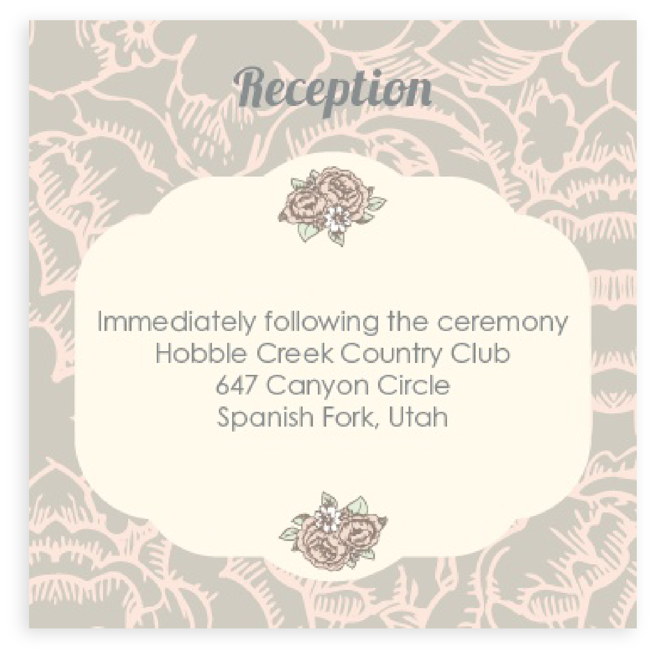 Reception Card Wording